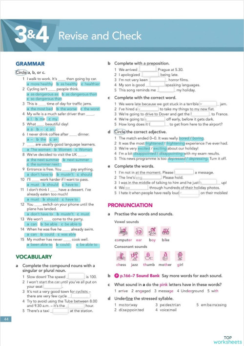 EF 4E Intermediate - Revise and check units 3 and 4. Interactive ...