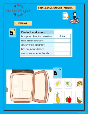 CHILDREN SIX FINAL EXAM. Ficha interactiva | TopWorksheets
