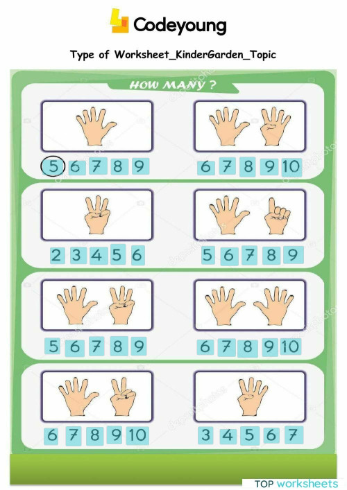 Count till 9. Interactive worksheet | TopWorksheets