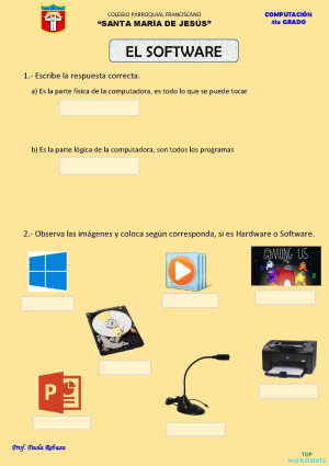EL SOFTWARE. Ficha interactiva | TopWorksheets
