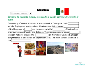 Mexico and Canada. Interactive worksheet | TopWorksheets