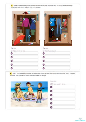 Clothes worksheet 2. Interactive worksheet | TopWorksheets