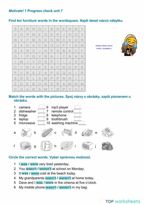 Motivate progress check unit 7. Interactive worksheet | TopWorksheets