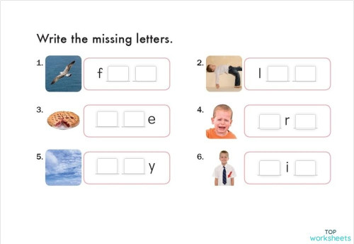 phonics ie, y part 2. Interactive worksheet | TopWorksheets