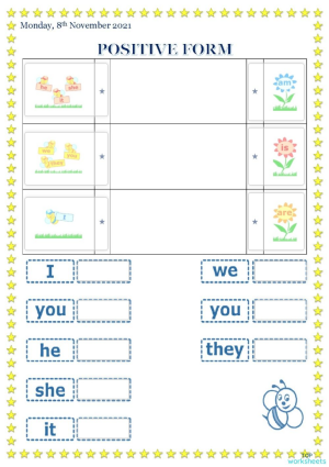 VERB TO BE - POSITIVE FORM. Ficha interactiva | TopWorksheets