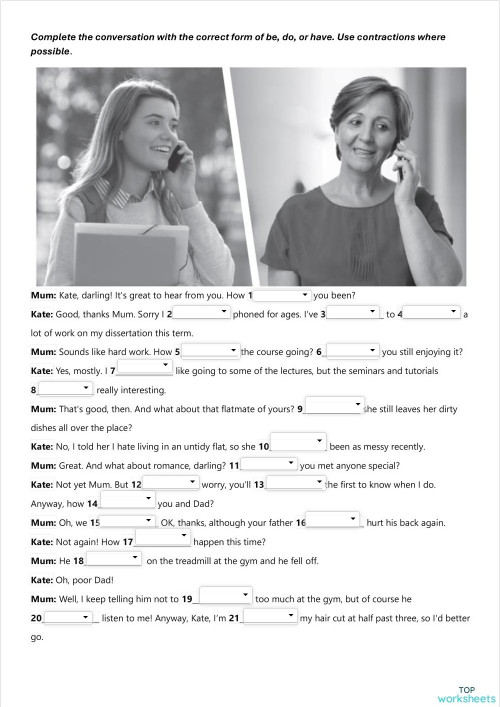 Auxilary verbs. Interactive worksheet | TopWorksheets