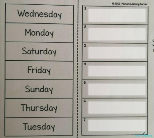 2nd grade Days of the week. Interactive worksheet | TopWorksheets