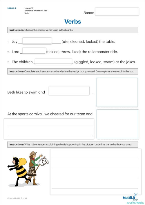 Lesson 15 Verbs. Interactive worksheet | TopWorksheets