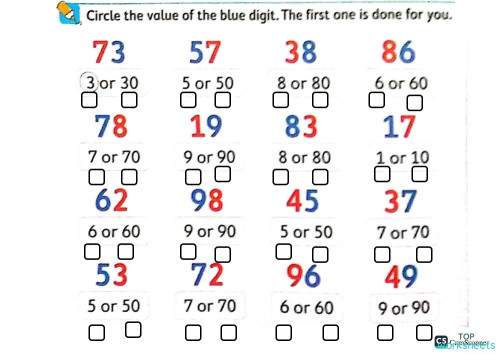value of numbers gr1 2nd term. Interactive worksheet | TopWorksheets