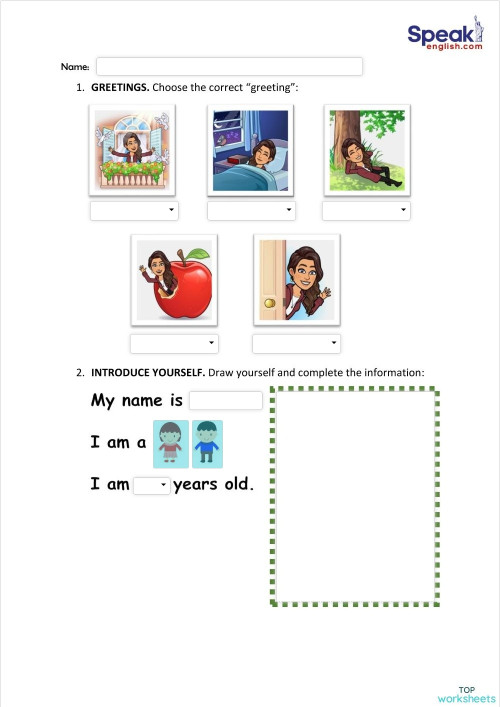 JUNIOR 1 - EXAM. Interactive worksheet | TopWorksheets