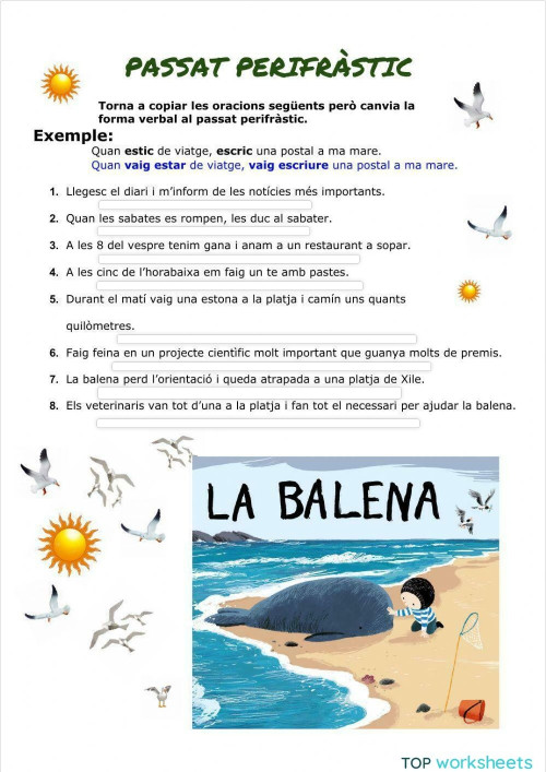 Fitxes interactives i exercicis online en català | TopWorksheets