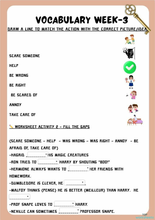 vocab week 3. Interactive worksheet | TopWorksheets