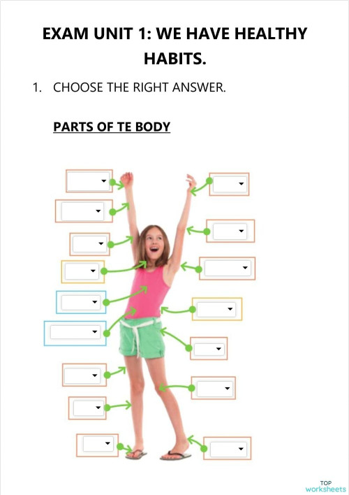 UNIT 1: WE HAVE HEALTHY HABITS.. Interactive worksheet | TopWorksheets