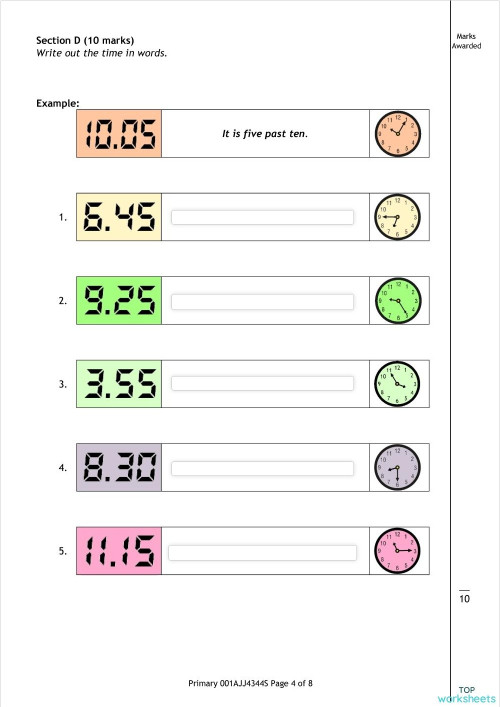 Primary- reading and writing practice. Interactive worksheet | TopWorksheets
