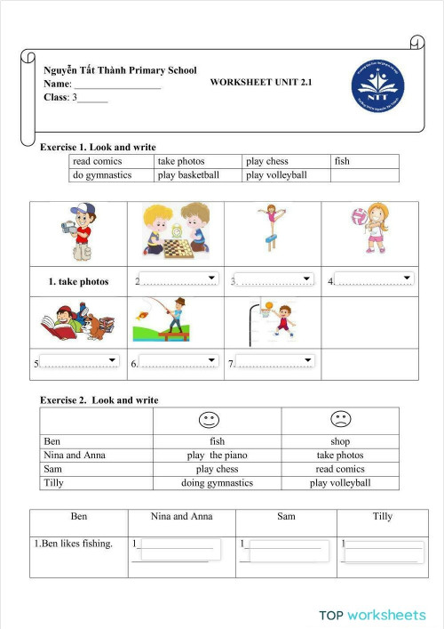 Unit 2.1. Interactive worksheet | TopWorksheets