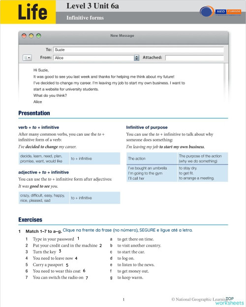 Life 3 Unit 6a. Interactive worksheet | TopWorksheets