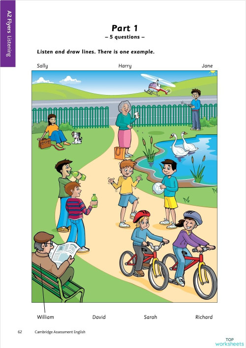 Listening flyers a1. Interactive worksheet | TopWorksheets