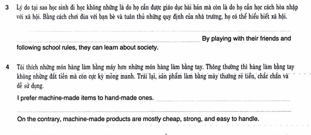 Writing U3 III C. Bài tập tương tác | TopWorksheets