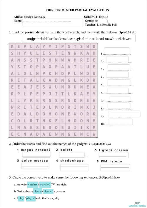 Getting Started - Lesson 2. Interactive worksheet | TopWorksheets