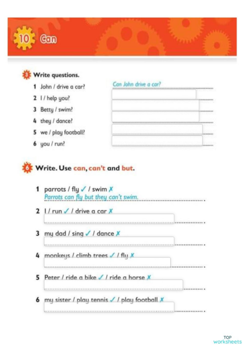 write questions. Interactive worksheet | TopWorksheets