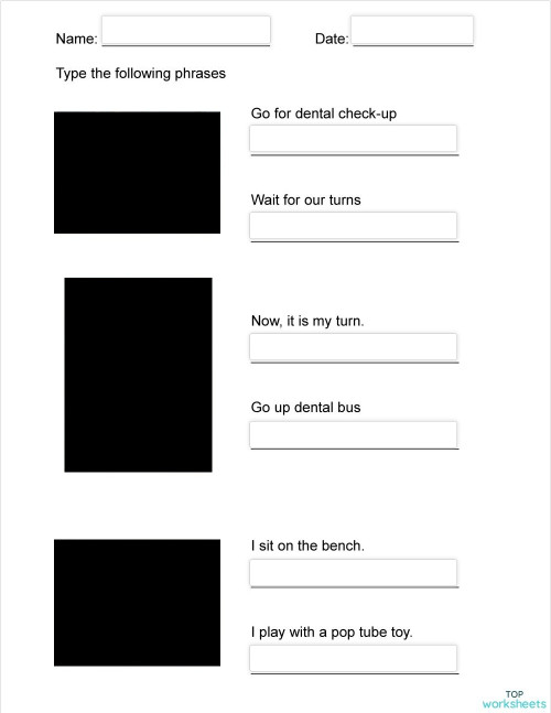 Chase Typing Worksheet - Dental Check-Up. Interactive worksheet ...