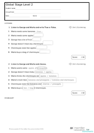 Unit 2 practice assessment. Interactive worksheet | TopWorksheets