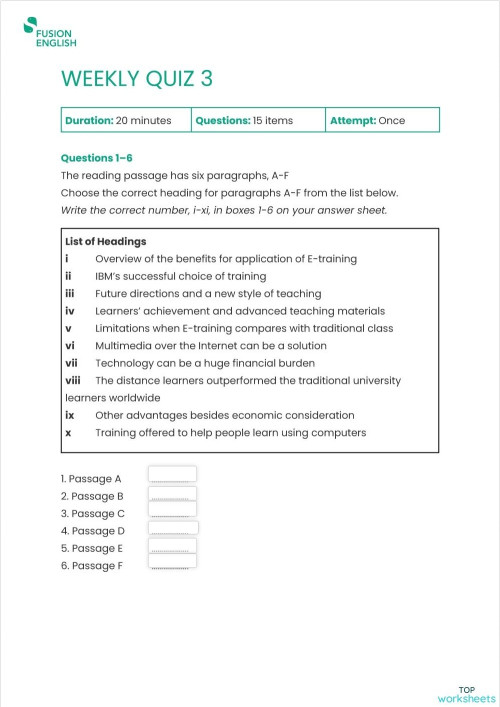 Reading comprehension: interactive worksheets and online exercises ...
