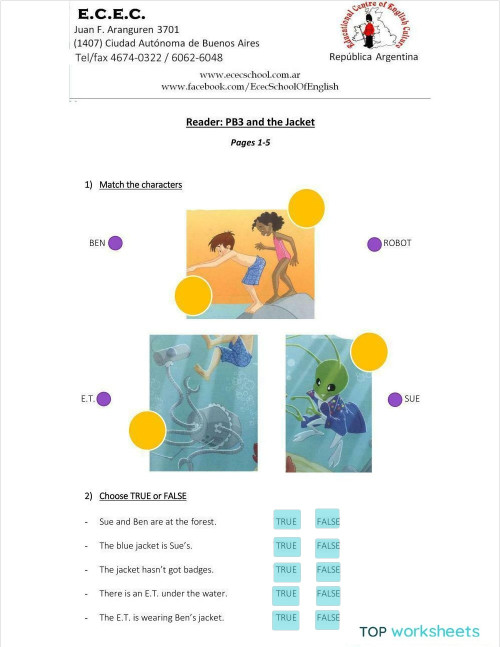 PB3 and the Jacket activities. Ficha interactiva | TopWorksheets