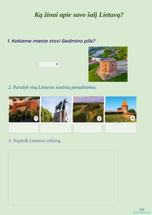 Interactive worksheets and online exercises in lithuania | TopWorksheets