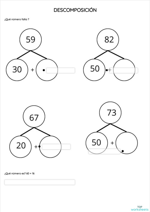 DESCOMPOSICIÓN. Ficha interactiva | TopWorksheets
