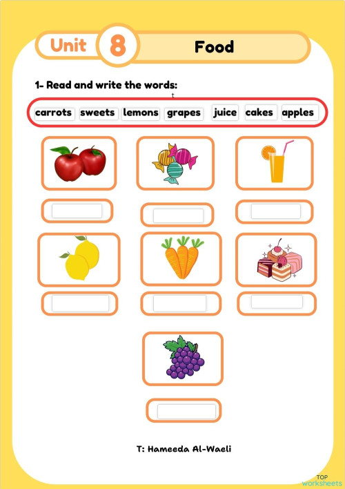 unit 8 grade1. Interactive worksheet | TopWorksheets