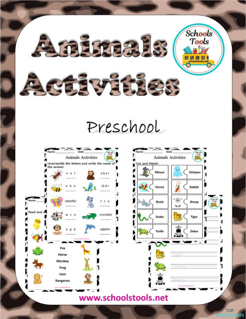 Animals Activities 1. Interactive worksheet | TopWorksheets