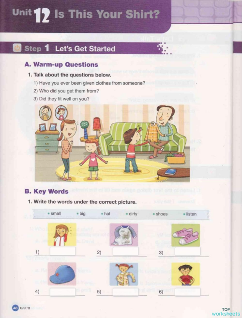 Step by Step 1 (unit 12). Bài tập tương tác | TopWorksheets