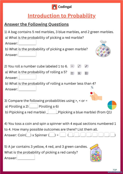 Probability: interactive worksheets and online exercises | TopWorksheets