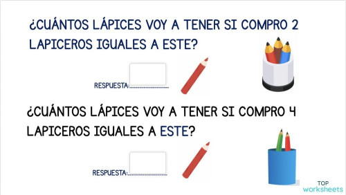 SUMAS REPETIDAS. Ficha interactiva | TopWorksheets