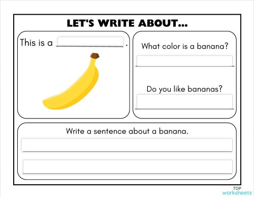 Let's write about.... Interactive worksheet | TopWorksheets