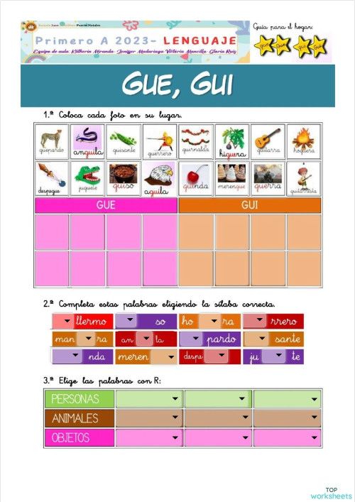 Leer oraciones. Ficha interactiva | TopWorksheets
