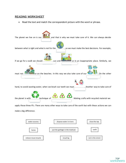 Reading worksheet. Interactive worksheet | TopWorksheets