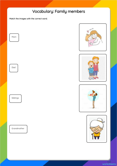 Vocabulary: Family members. Interactive worksheet | TopWorksheets