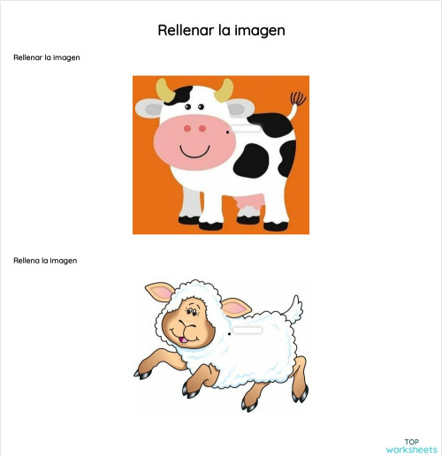 Rellenar la imagen. Ficha interactiva | TopWorksheets