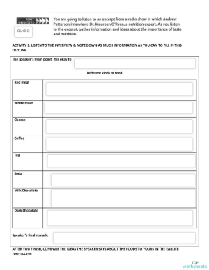 LISTENING 3 CLC/ 4 MAINSTREAM UNIT 2. Interactive worksheet | TopWorksheets