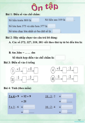 Interactive worksheets and online exercises in vietnamese | TopWorksheets