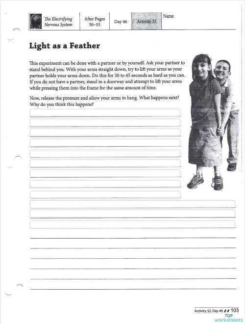 Activity 32: Light as a Feather Pg 103. Interactive worksheet ...