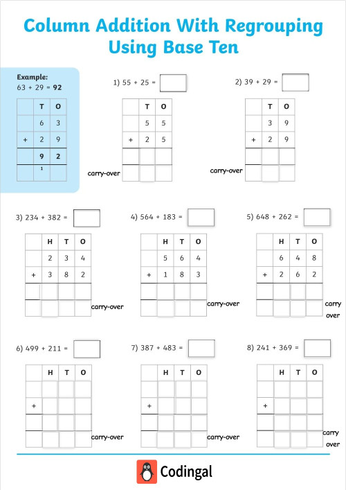 M_G02M05L25_WA02_Addition of Three-Digit and Two-Digit Numbers (With Regrouping). Interactive ...