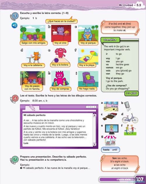 Mi insti 107. Ficha interactiva | TopWorksheets