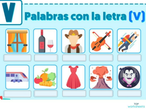 PALABRAS QUE COMIENZA CON LA LETRA "V". Ficha interactiva | TopWorksheets