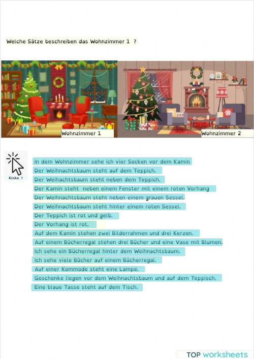 Mein Haus. Interaktives Arbeitsblatt | TopWorksheets