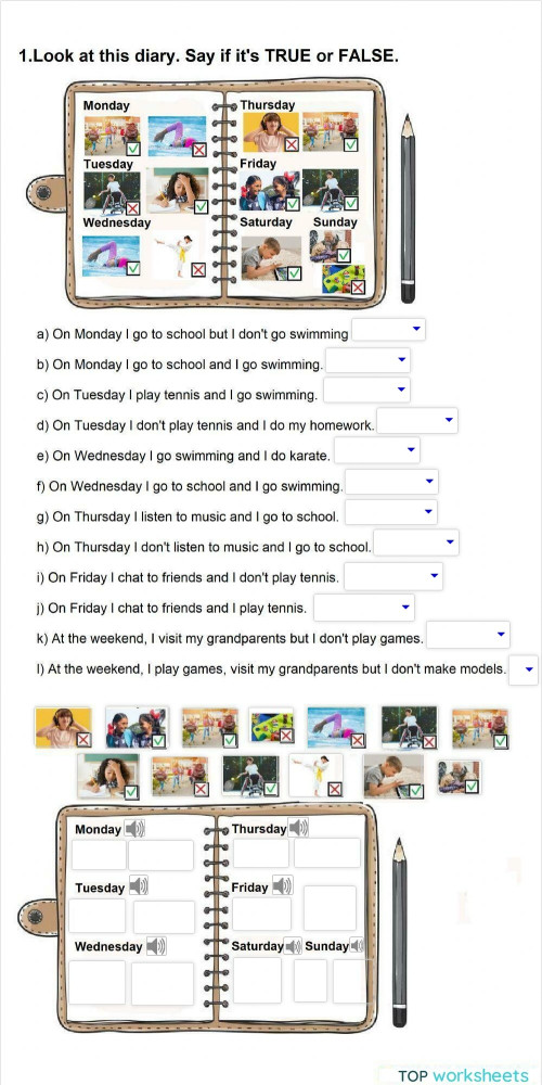 Interactive worksheets and online exercises in english | TopWorksheets