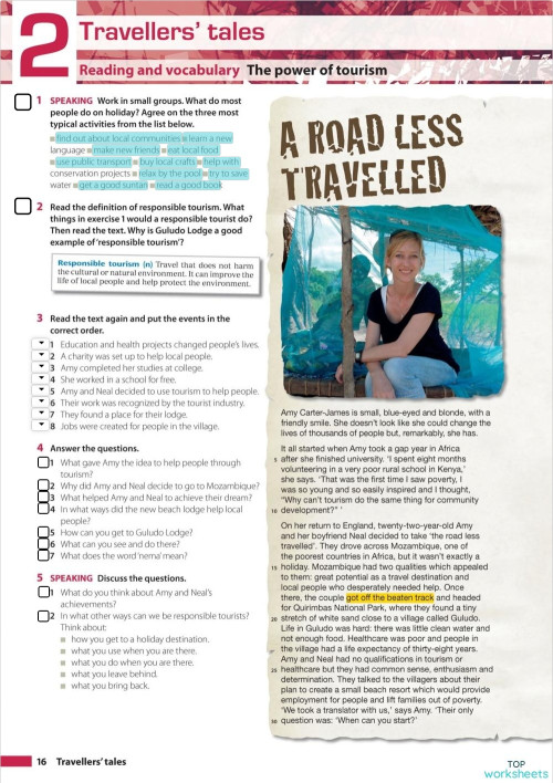 Keynote Intermediate Unit 2. Interactive worksheet | TopWorksheets