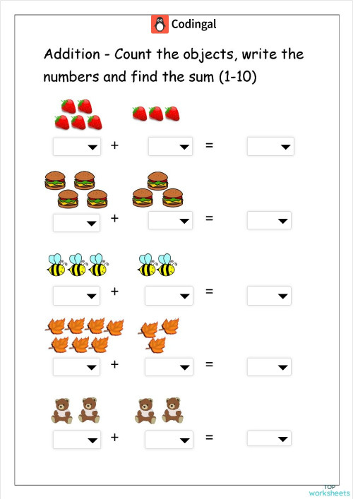 M_G01M07L14_WC01_Add with images .. Interactive worksheet | TopWorksheets